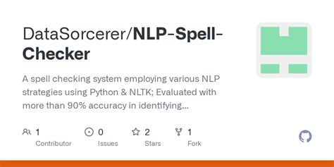 Github Datasorcerernlp Spell Checker A Spell Checking System
