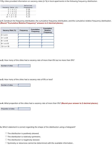 Solved A 1 Construct The Frequency Distribution The