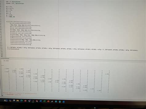Help Matrix Is Singular To Working Precision R Matlab