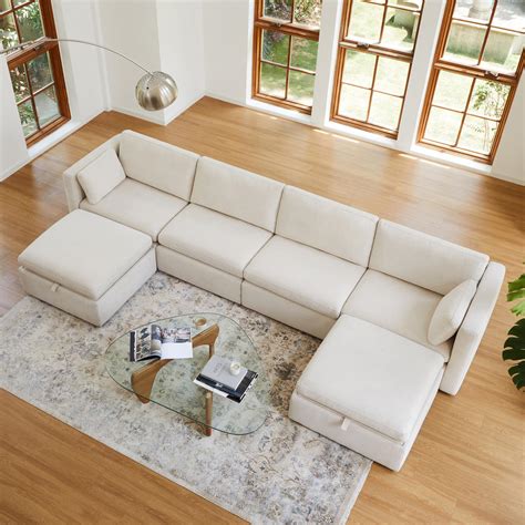 Merax Modern Large U Shape Sectional Sofa Set 2 Large