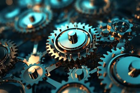 Premium Photo Abstract Graphic Design Of Interconnected Gears Generative Ai