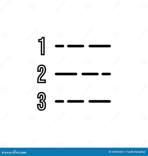 Number List Icon Design Line Style Perfect For Application Web Logo And Presentation Template