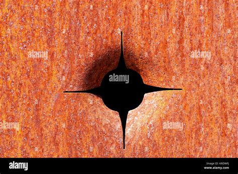 Hole Like A Bullet Mark Stock Photo Alamy