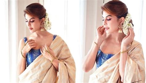 Jacqueline Fernandez Looks Stunning In A Saree Have A Look South Indian Movies News Firstpost