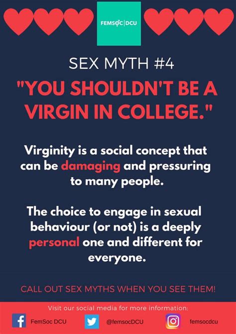 Femsoc Dcu ️sex Myth No 4 ️ Call Out Sex Myths When