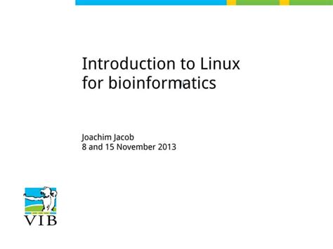 Introduction To Linux For Bioinformatics Pdf