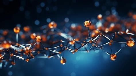 Premium Photo Glowing Blue Molecular Polygonal Structure In Laboratory Research