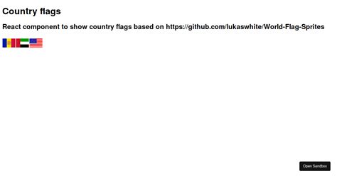 World Flags Sprite Examples Codesandbox