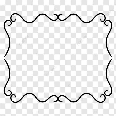 Ornamental Black Rectangular Border Vector Borders Frames Text Box Png And Vector With