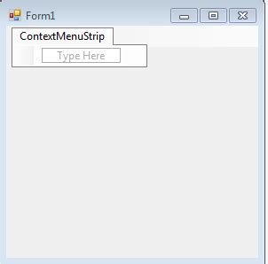 Contextmenustrip In Windows Form Application