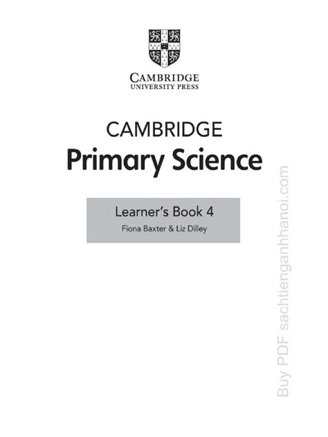 Cambridge Primary Science 4 Learners Book Second Edtion 2021 Pdf