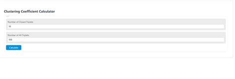 Clustering Coefficient Calculator Calculator Academy
