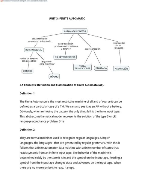 Unit 3 Finite Automatic 31 Concepts Definition And Classification