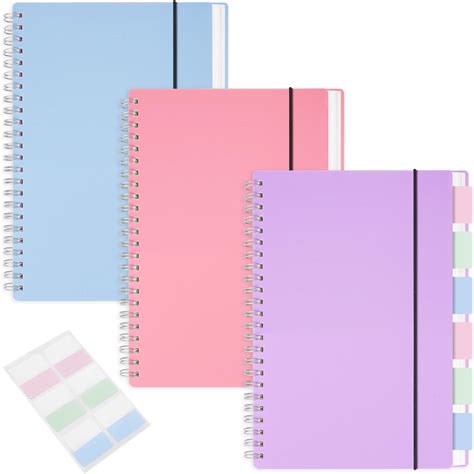 Mstonal 3 Pack Spiral Notebook A5 Square Journal Notebook 5 8 X 8 3 100gsm