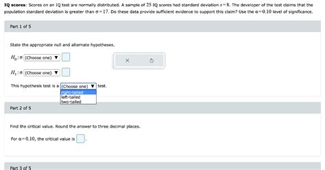 Solved Iq Scores Scores On An Iq Test Are Normally