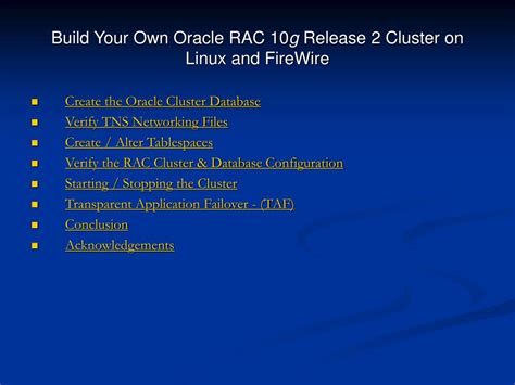 Ppt Real Application Cluster Rac Kishore A Powerpoint Presentation Id4769915