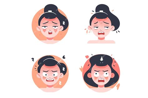 Premium Vector Emotional Suppression Face Expressions Control Inhibition Psychology Concept