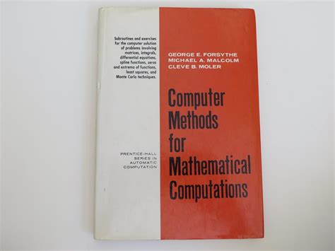 Computer Methods For Mathematical Computations