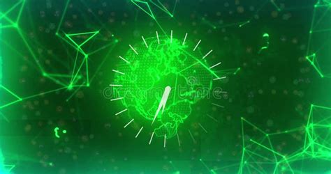 Image Of Moving Clock Over Globe And Network Of Connections On Black