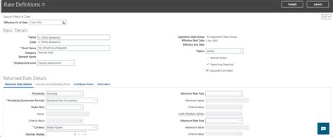 Setting Up A Rates Based Salary Basis Oracle Hcm Cloud