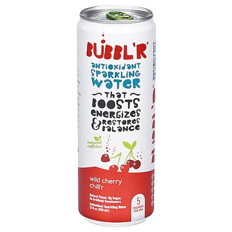 Bubblr Sparkling Water Wild Cherry Chillr Antioxidant 12 Fl Oz