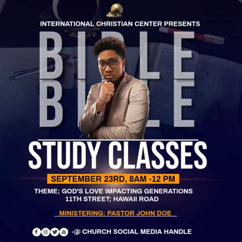 Bible Study Classes Template Postermywall