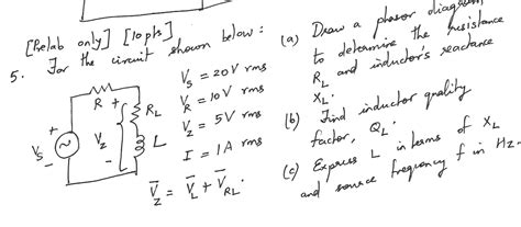 Solved A To Determine The Resistance R And Inductor S Chegg