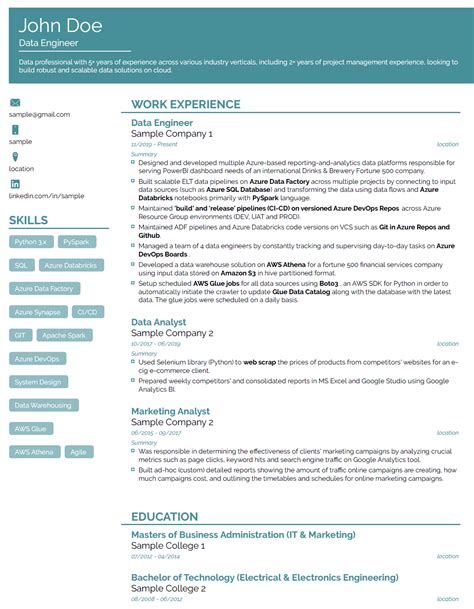 request review and advice on my resume r dataengineering