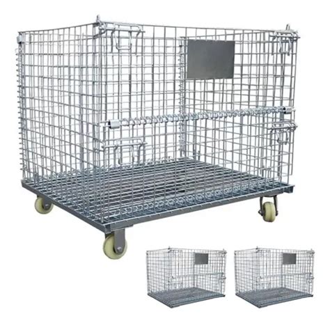 Carro Jaula Metálica Bodega Container Plegable Ruedas X 3 Cuotas Sin