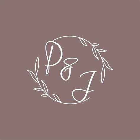 Pj Wedding Initials Monogram Logo Ideas 23679889 Vector Art At Vecteezy