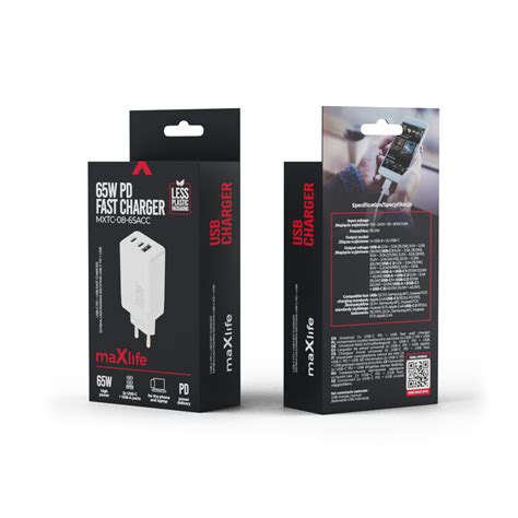 Maxlife Adowarka Sieciowa Pd Qc Mxtc Acc X Usb C X Usb W Bia A