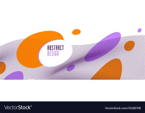 Flowing Dots Array Dynamic Particles In Motion Vector Image