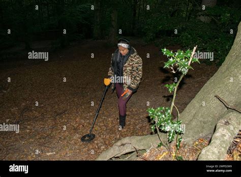 Woman With Metal Detector Hi Res Stock Photography And Images Alamy