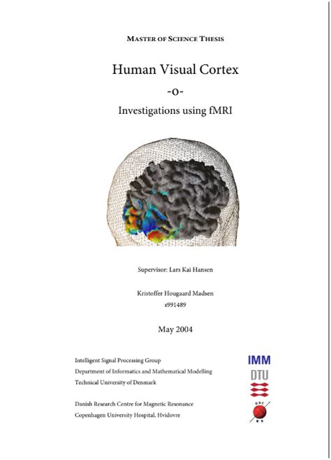 Master Of Science Thesis Human Visual Cortex Investigations Using Fmri Superdrive