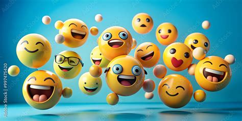 Playful And Expressive Emojis And Speech Bubbles In Dynamic Poses Emojis Speech Bubbles