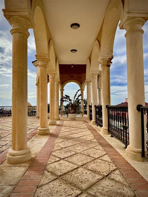 Stone Archway With Classical Columns And Garden Path Stock Image Image Of Tones Structure