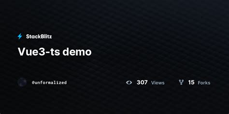 Vue3 Ts Demo Stackblitz