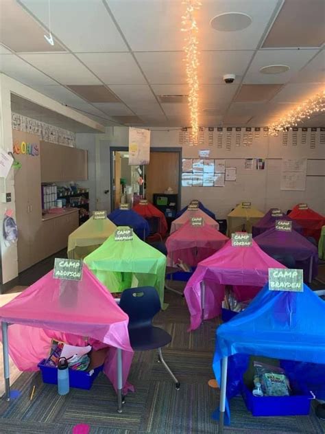 Campsites 🏕 Classroom Forts Classroom Camping Desk Tents Classroom