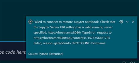 Failed To Connect To Jupyter Notebook · Issue 2525 · Microsoftvscode