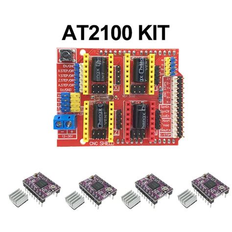 Cnc Shield V3 Grograve Gép 3d Nyomtató 4pcs A4988 Drv8825 At2100