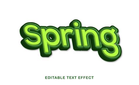 premium vector text effect spring