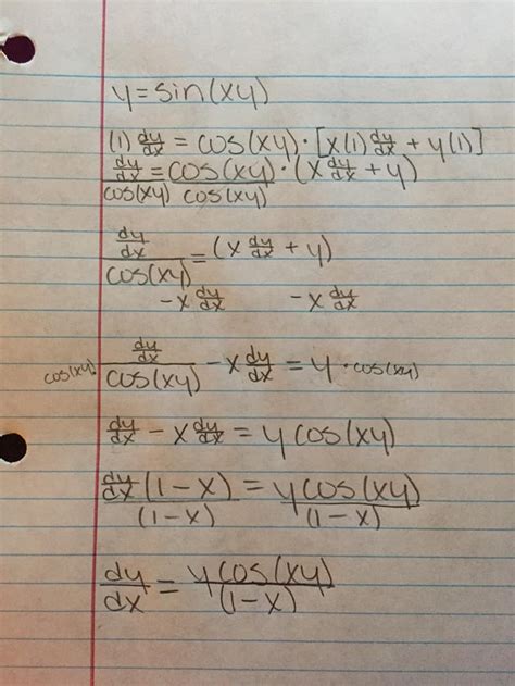 Implicit Differentiation Problem Calculus