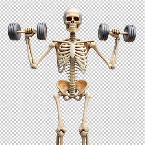 Skeleton Doing Exercise Premium Ai Generated Psd
