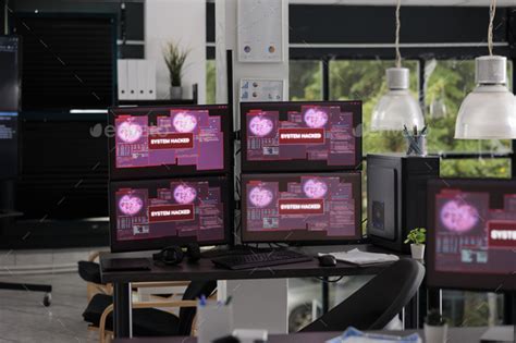 Big Data It Office With Computers Displaying Critical Error Message