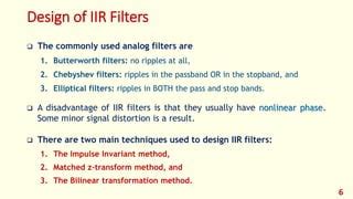 DSP 2018 FOEHU Lec 07 IIR Filter Design PDF Digital Audio Computer Software And