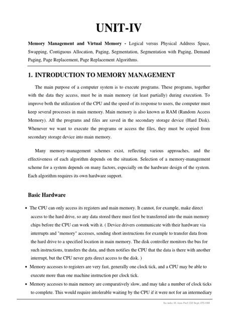 Os Unit 4 Notes Pdf Computer Data Storage Library Computing