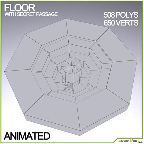 비밀 통로가있는 로우 폴리 룸 3d 모델 19 Max Fbx Unknown Free3d