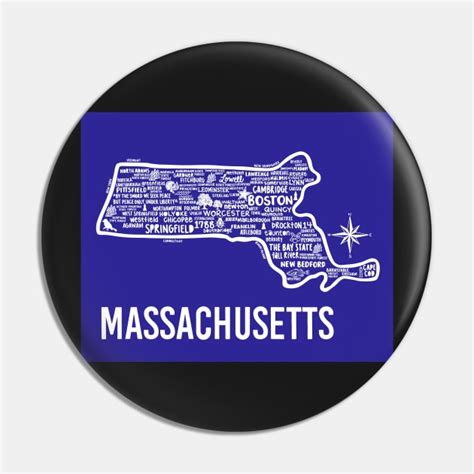 Massachusetts Map Massachusetts Pin Teepublic