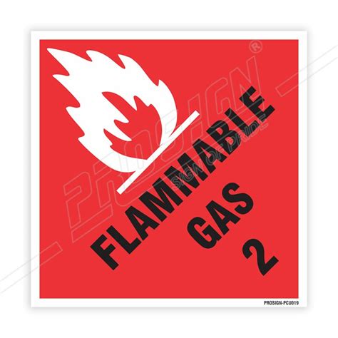 Flammable Gas 2 Sign Protector Firesafety