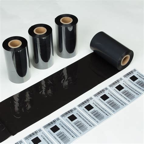 Pet Polyester Thermal Label Printing Resin Black Color Ribbon Zebra